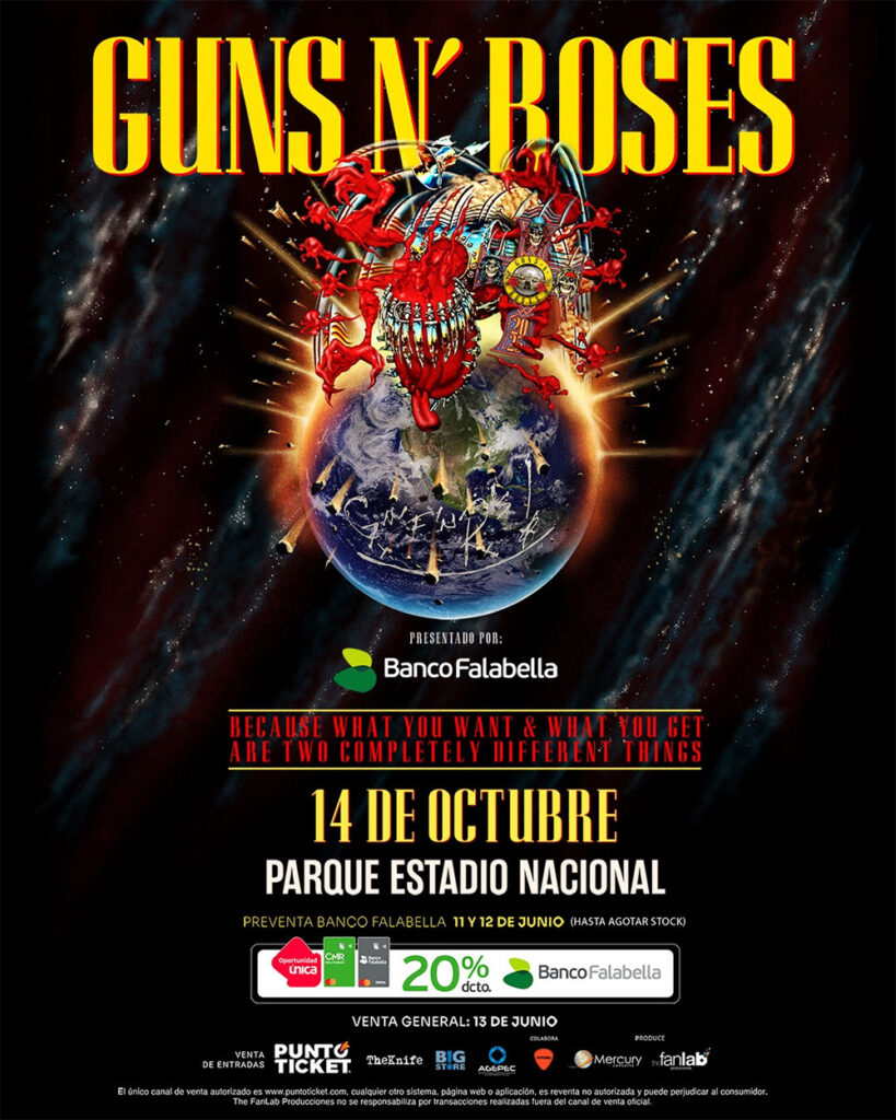14 de octubre: GUNS N' ROSES vuelve a Chile | The Pichangas